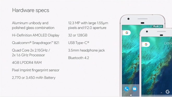 Google Pixel Phone Madeby Google Features and Specifications ...