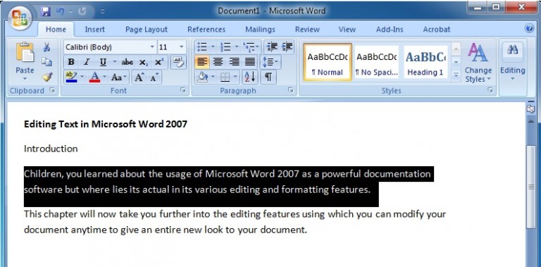 Editing Text in Microsoft Word 2007 | Microsoft Word Tutorial | InforamtionQ.com